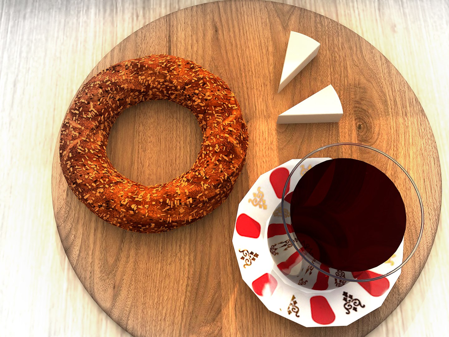 Simit Cay 3d Model Turkish Breakfast 3D Model - TurboSquid 1876822
