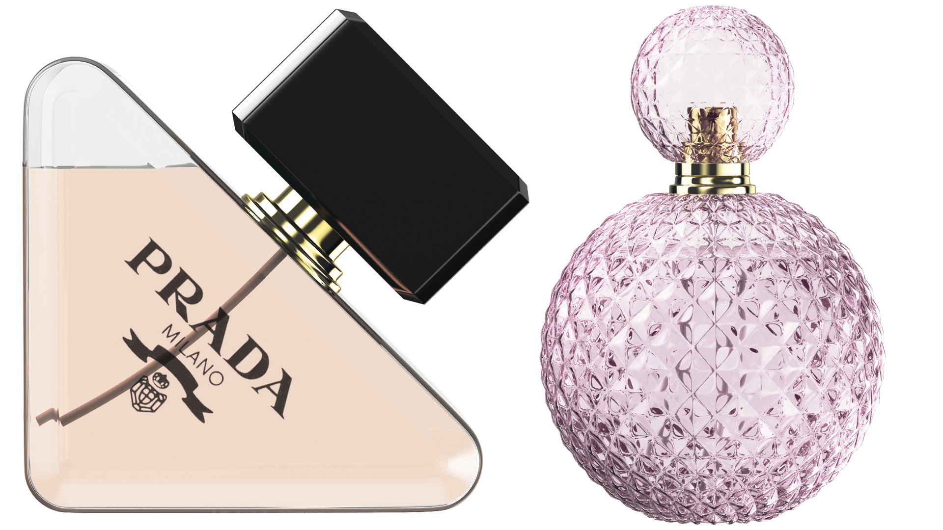 3D Two Detailed Women Perfume Bottles - TurboSquid 2141378