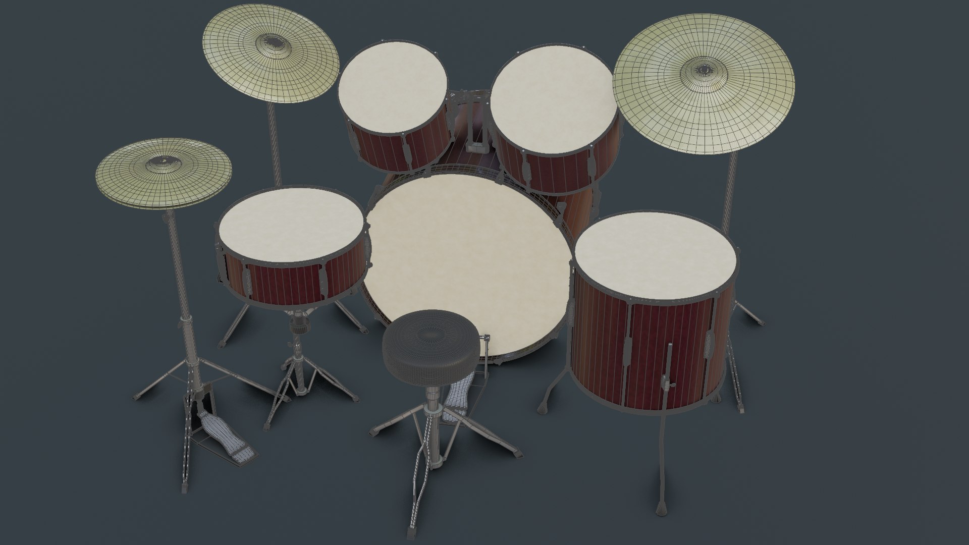 Drum Set 3D - TurboSquid 1695661