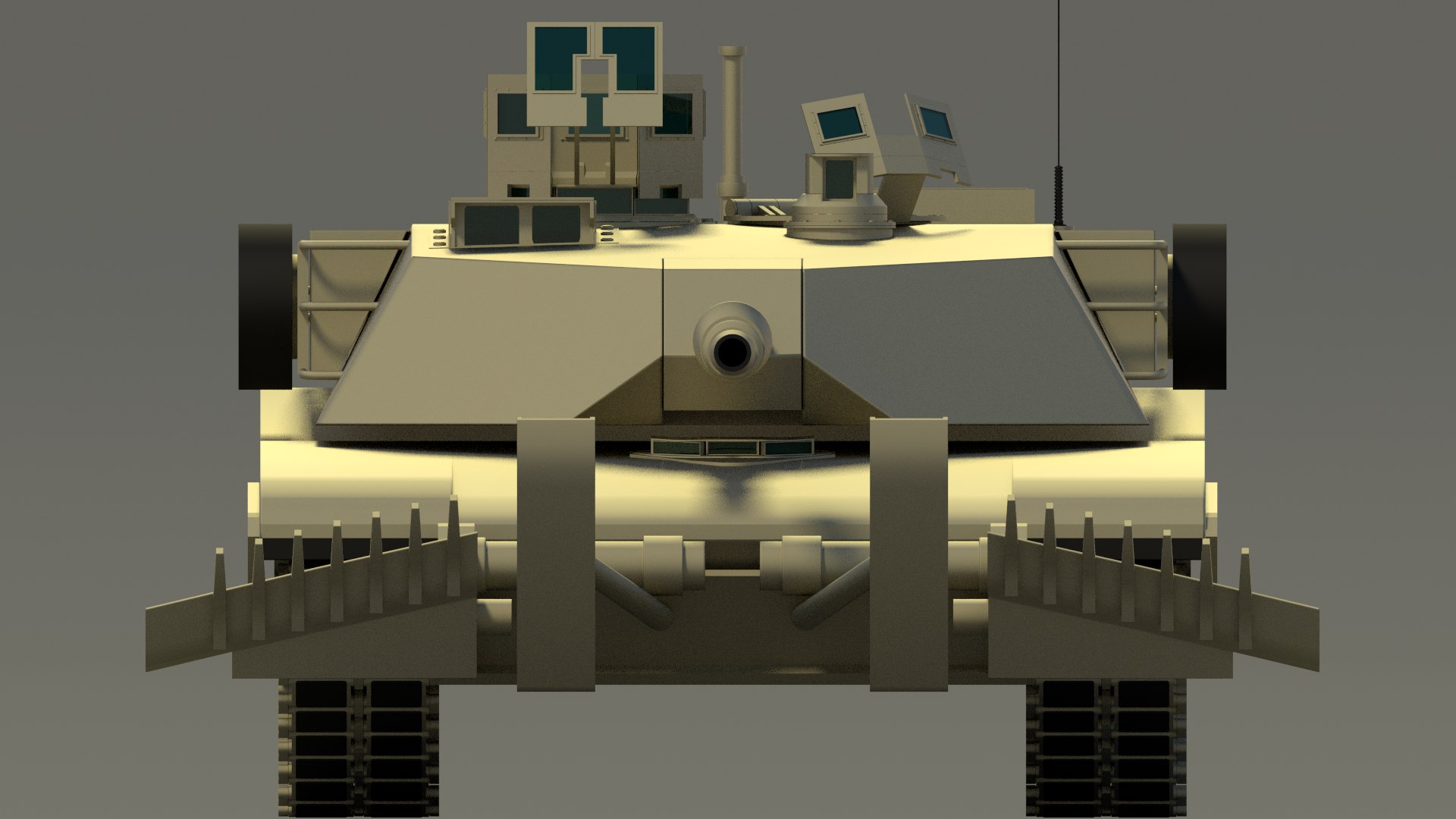 Free M1a1-abrams Battle Tank Plow 3d Model
