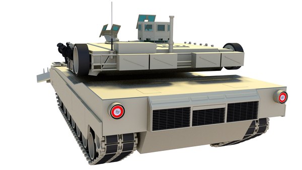 free m1a1-abrams battle tank plow 3d model