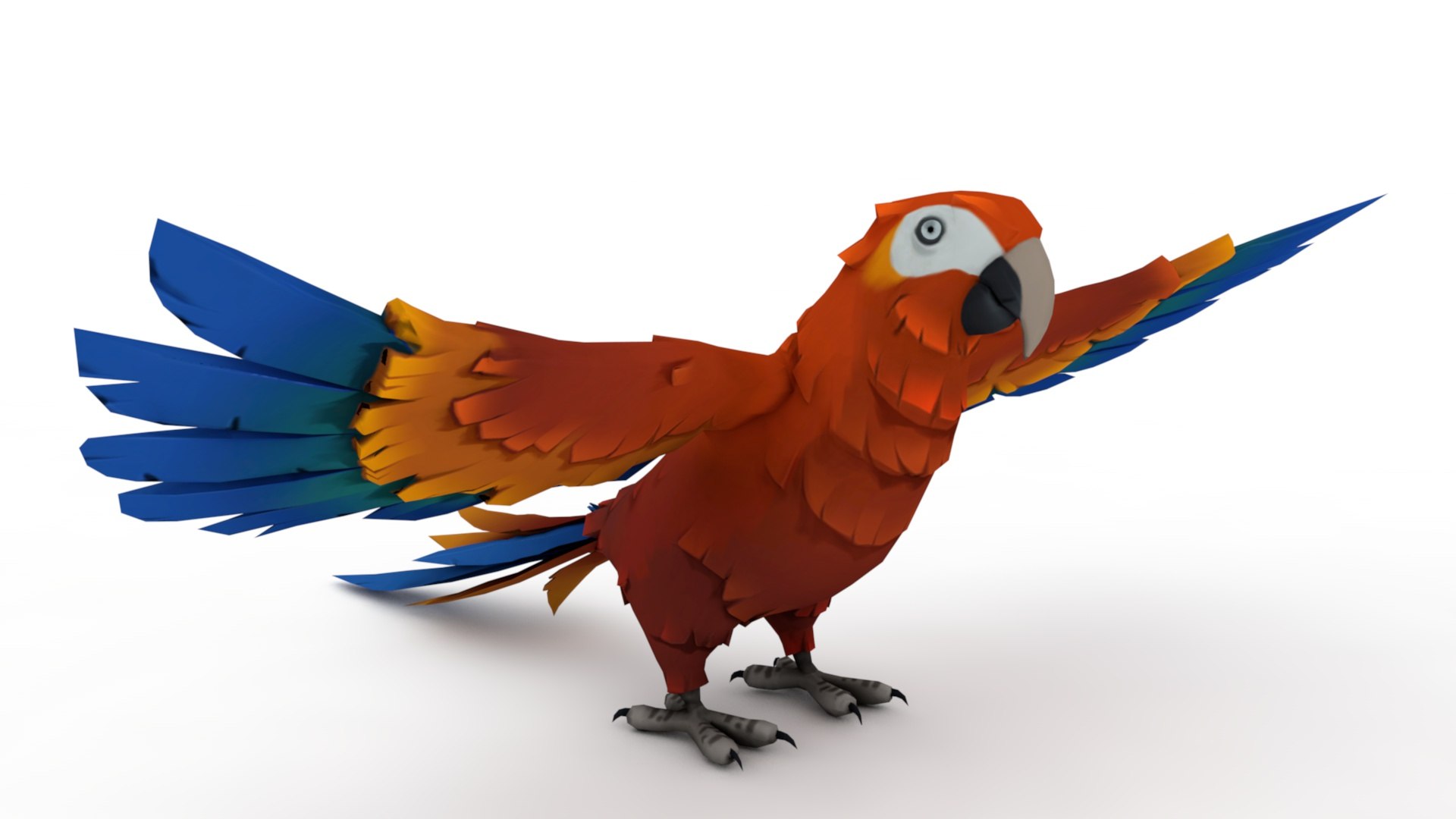 Cartoon Parrot 3D Model - TurboSquid 1953903