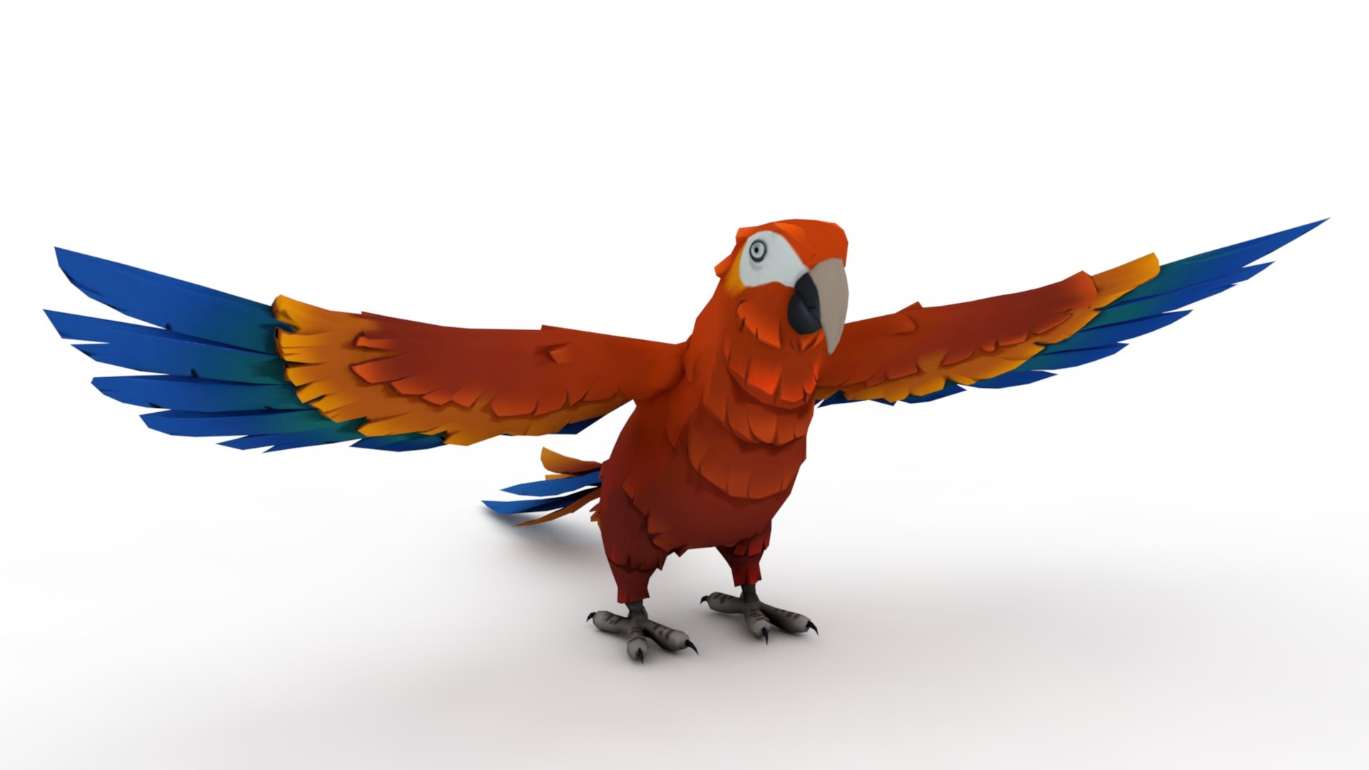 Cartoon Parrot 3D Model - TurboSquid 1953903