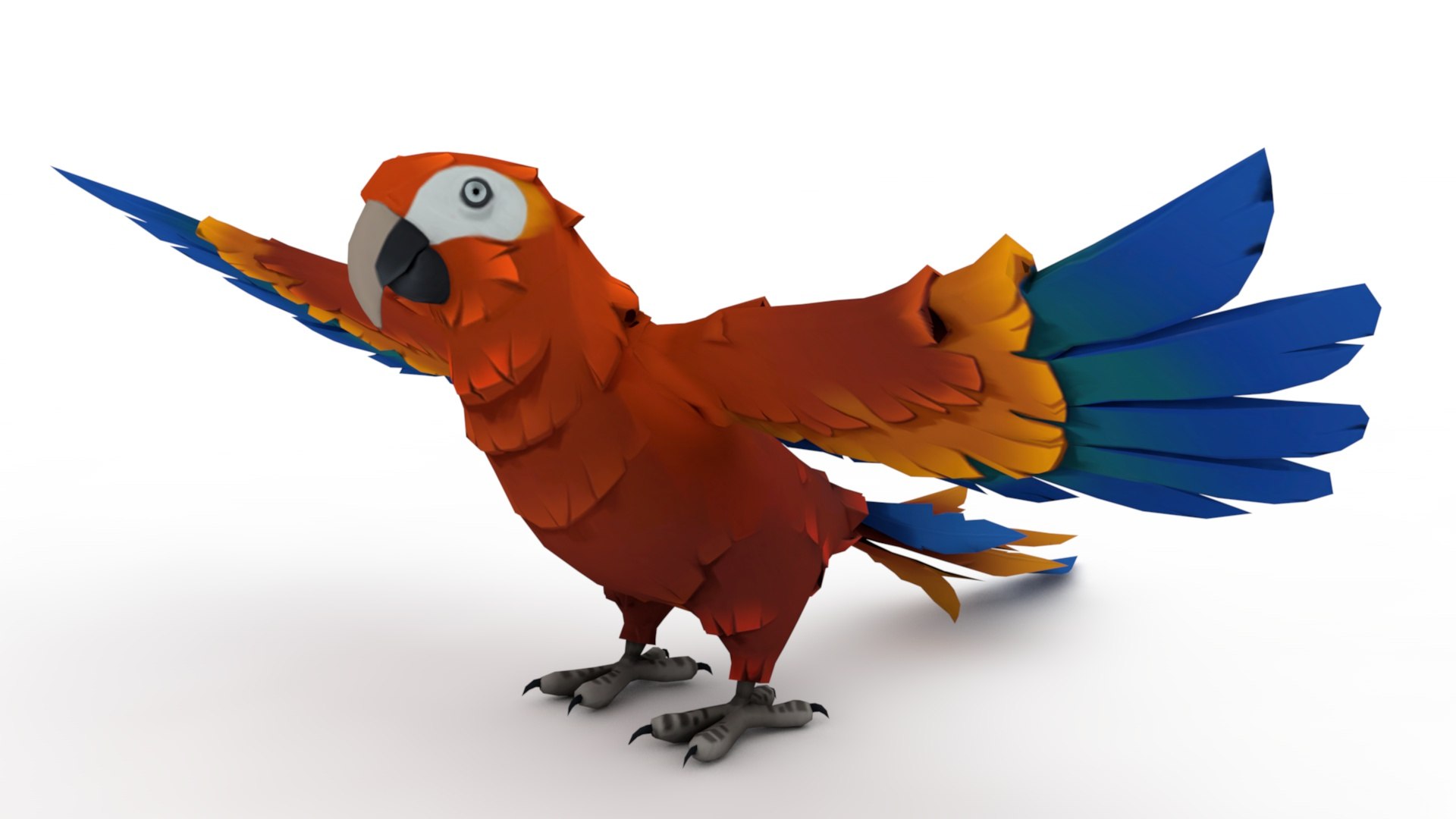 Cartoon Parrot 3D Model - TurboSquid 1953903