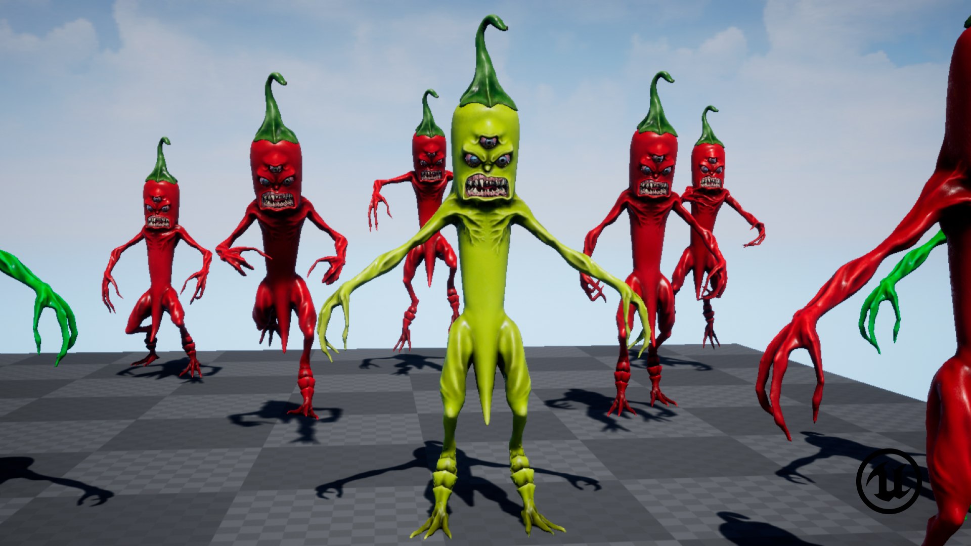 Pepper monster - Game Ready VR AR low-poly 3d model model - TurboSquid 1841591
