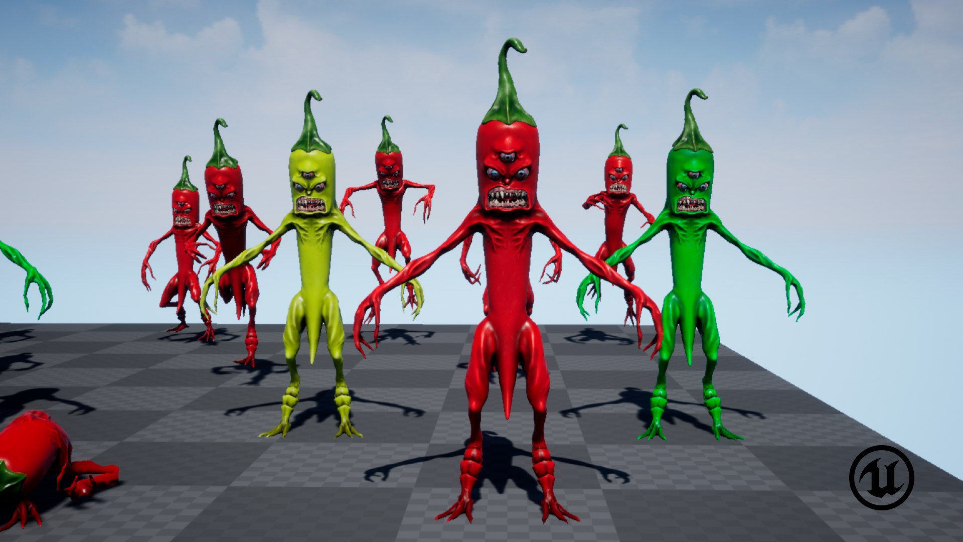 Pepper monster - Game Ready VR AR low-poly 3d model model - TurboSquid ...