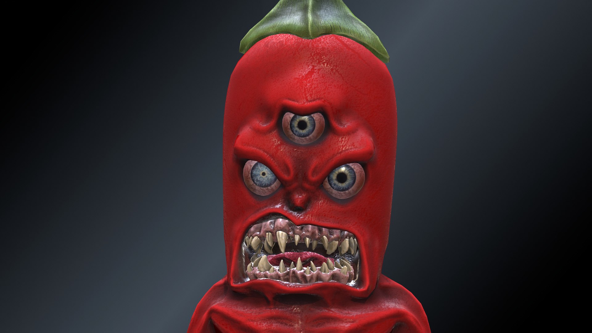 Pepper monster - Game Ready VR AR low-poly 3d model model - TurboSquid ...