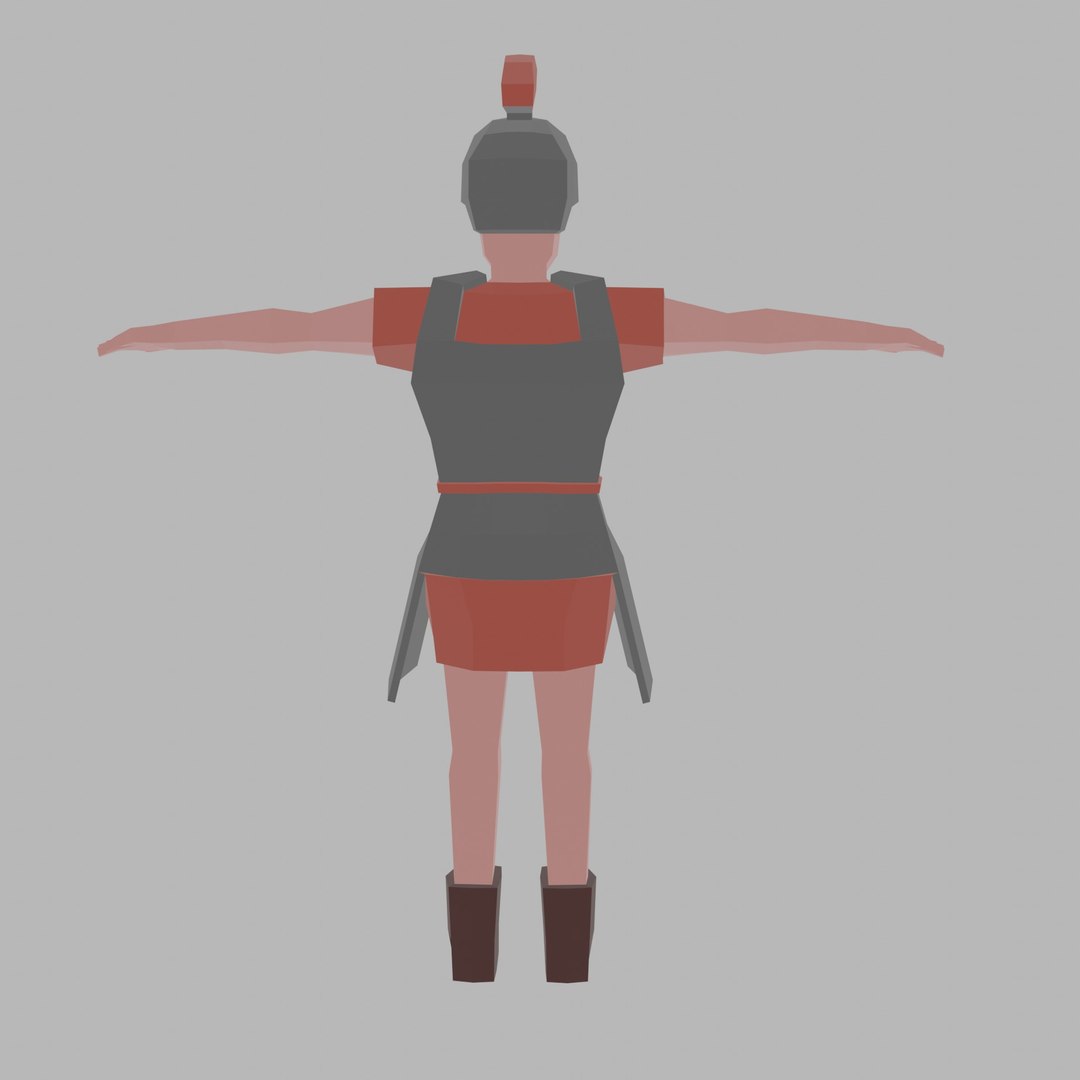 3D Low Poly Roman Soldier Knight Rigged 4 - TurboSquid 2165674