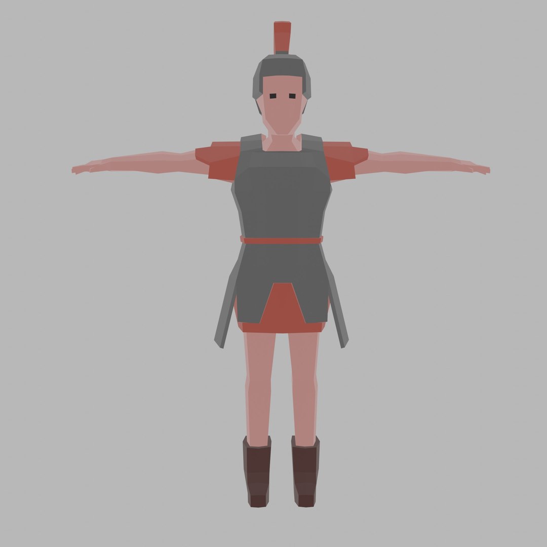 3D Low Poly Roman Soldier Knight Rigged 4 - TurboSquid 2165674