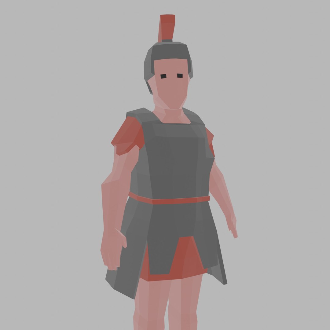 3D Low Poly Roman Soldier Knight Rigged 4 - TurboSquid 2165674
