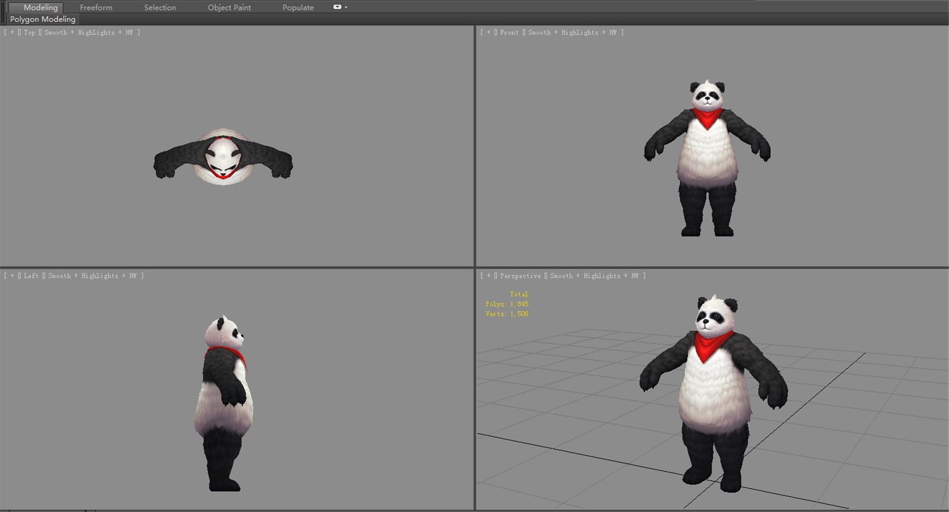 3D Cartoon Panda Character Model - TurboSquid 2107536