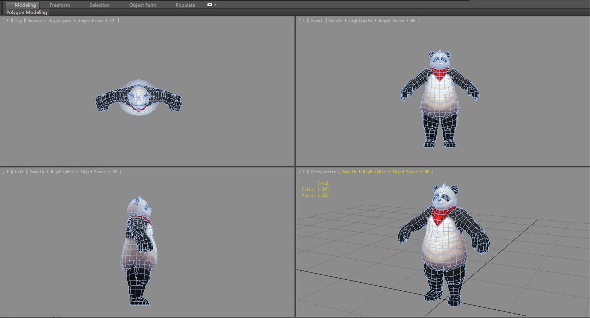 3D Cartoon Panda Character Model - TurboSquid 2107536