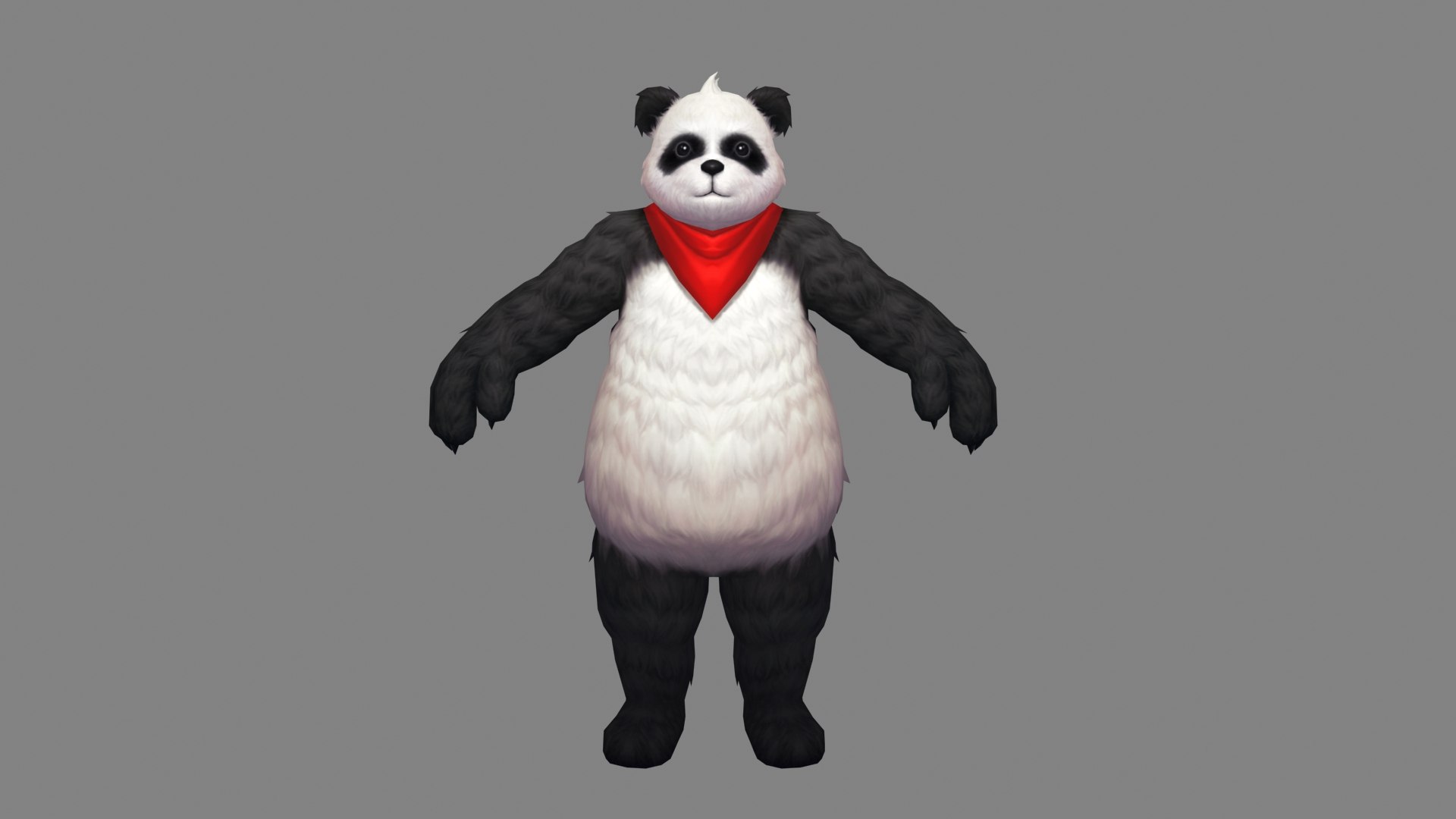 3D Cartoon Panda Character Model - TurboSquid 2107536