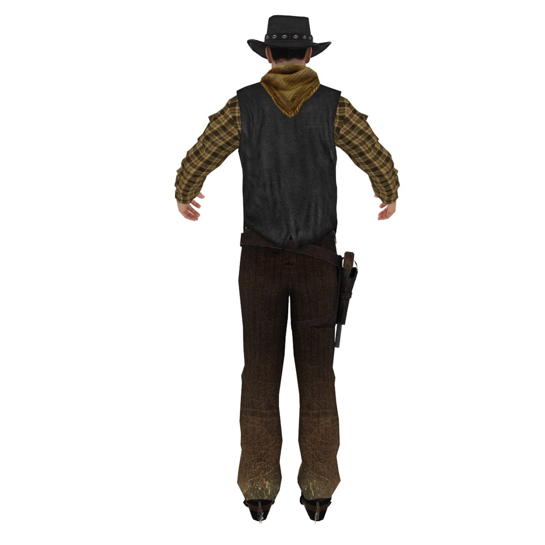 3d Model Of Wild West Cowboy
