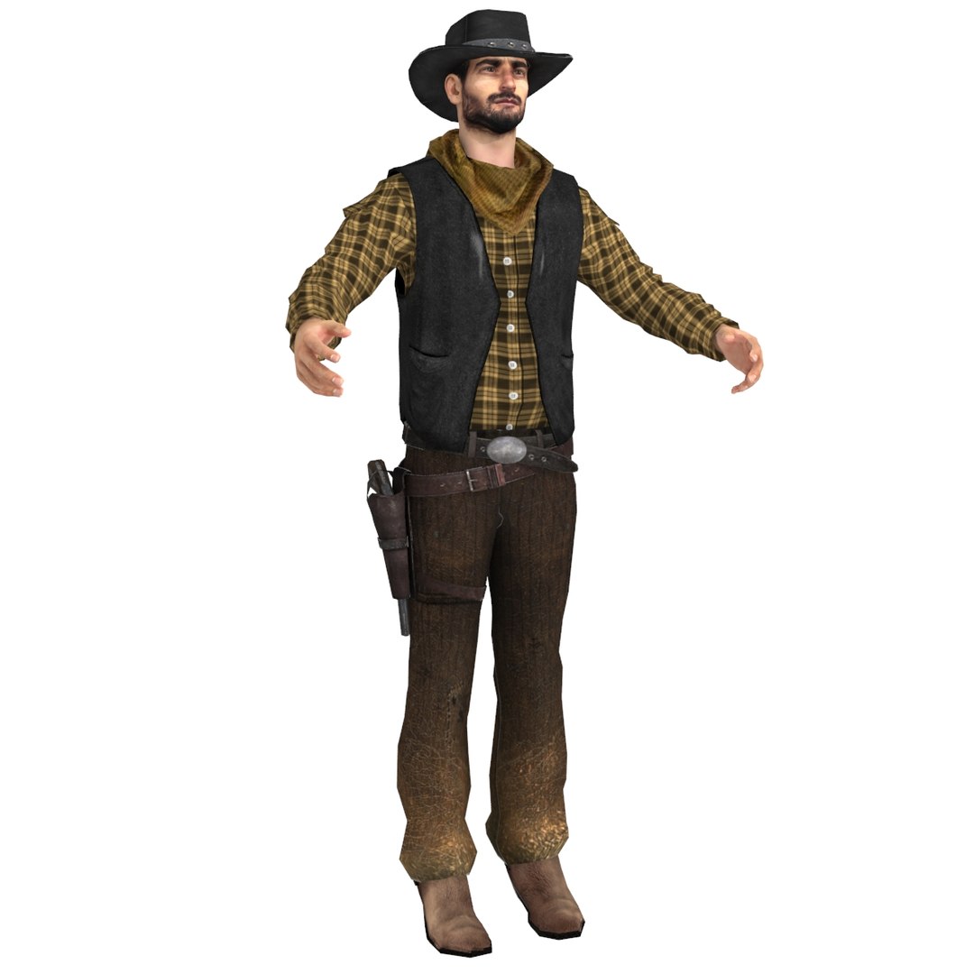 3d Model Of Wild West Cowboy