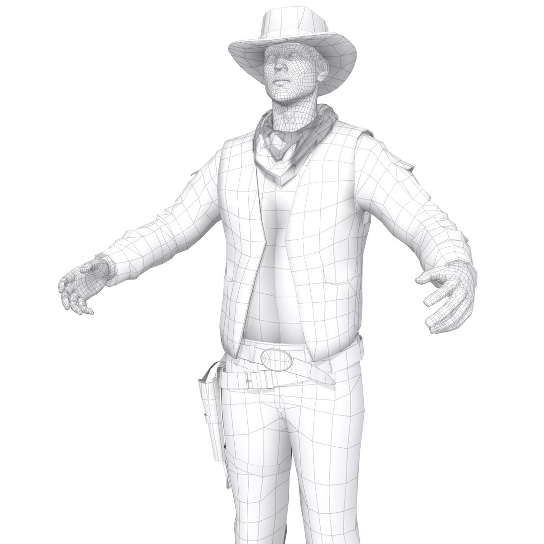 3d Model Of Wild West Cowboy
