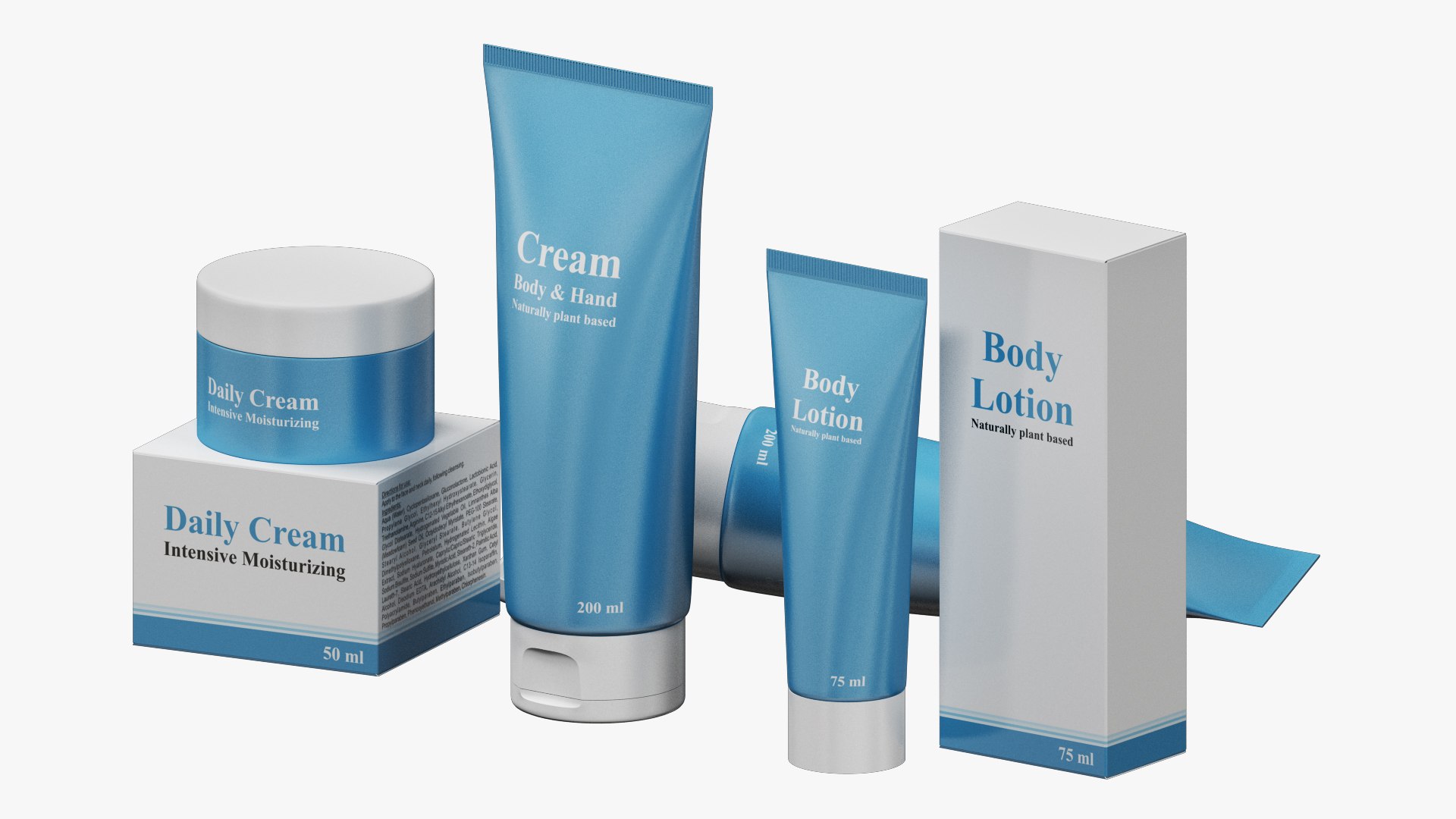 3D Creams Set 02 Model - TurboSquid 1552543