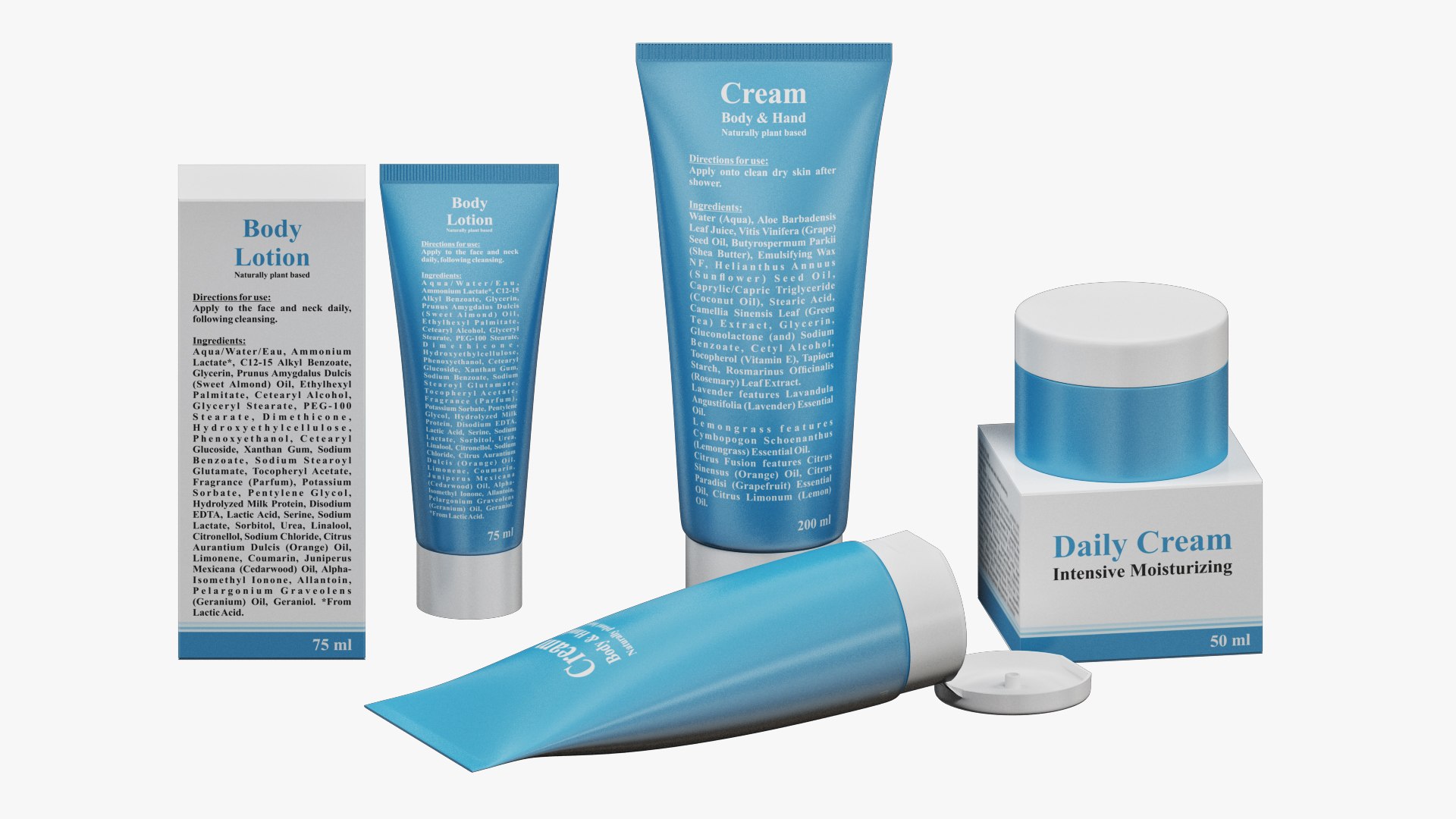 3D Creams Set 02 Model - TurboSquid 1552543