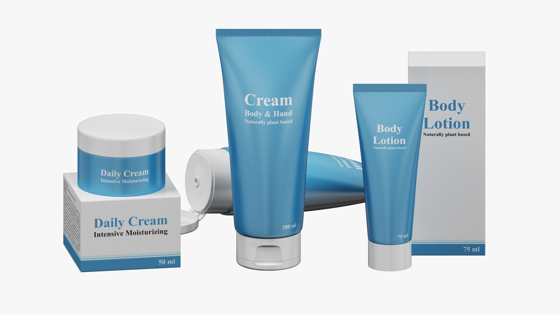 3D Creams Set 02 Model - TurboSquid 1552543