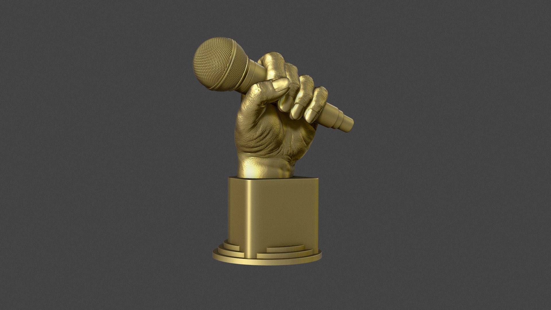 Microphone Trophy 3D Model - TurboSquid 2292259