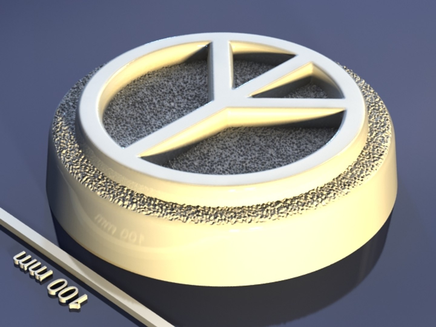 3d peace sign