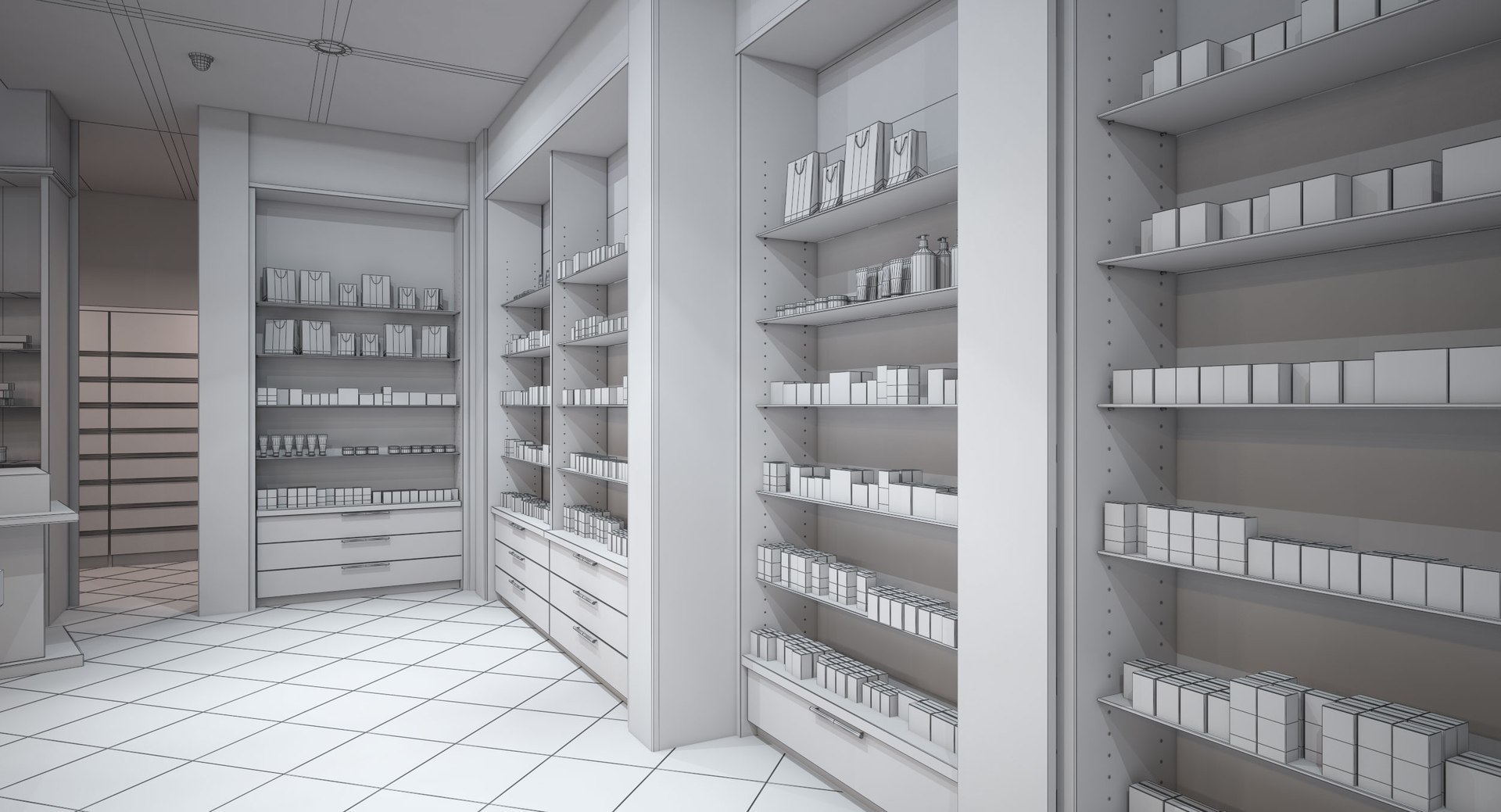 Pharmacy Store 3D - TurboSquid 1304977