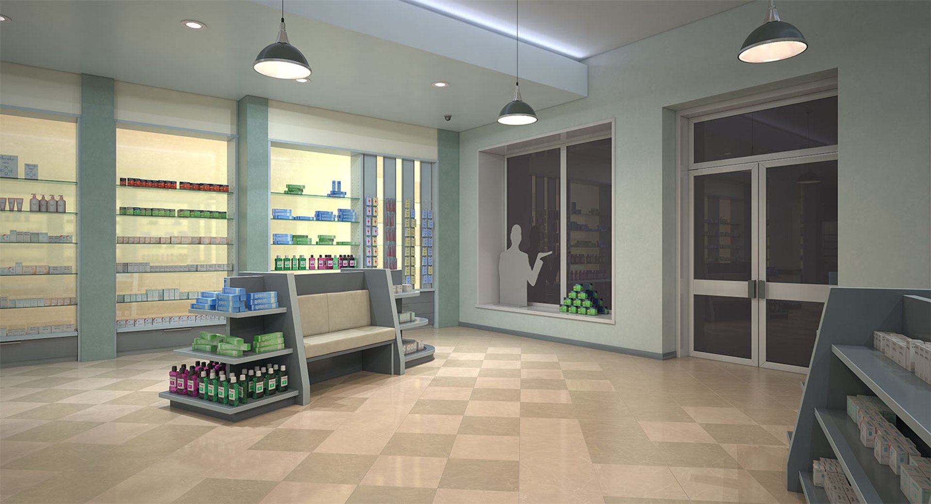 Pharmacy Store 3D - TurboSquid 1304977