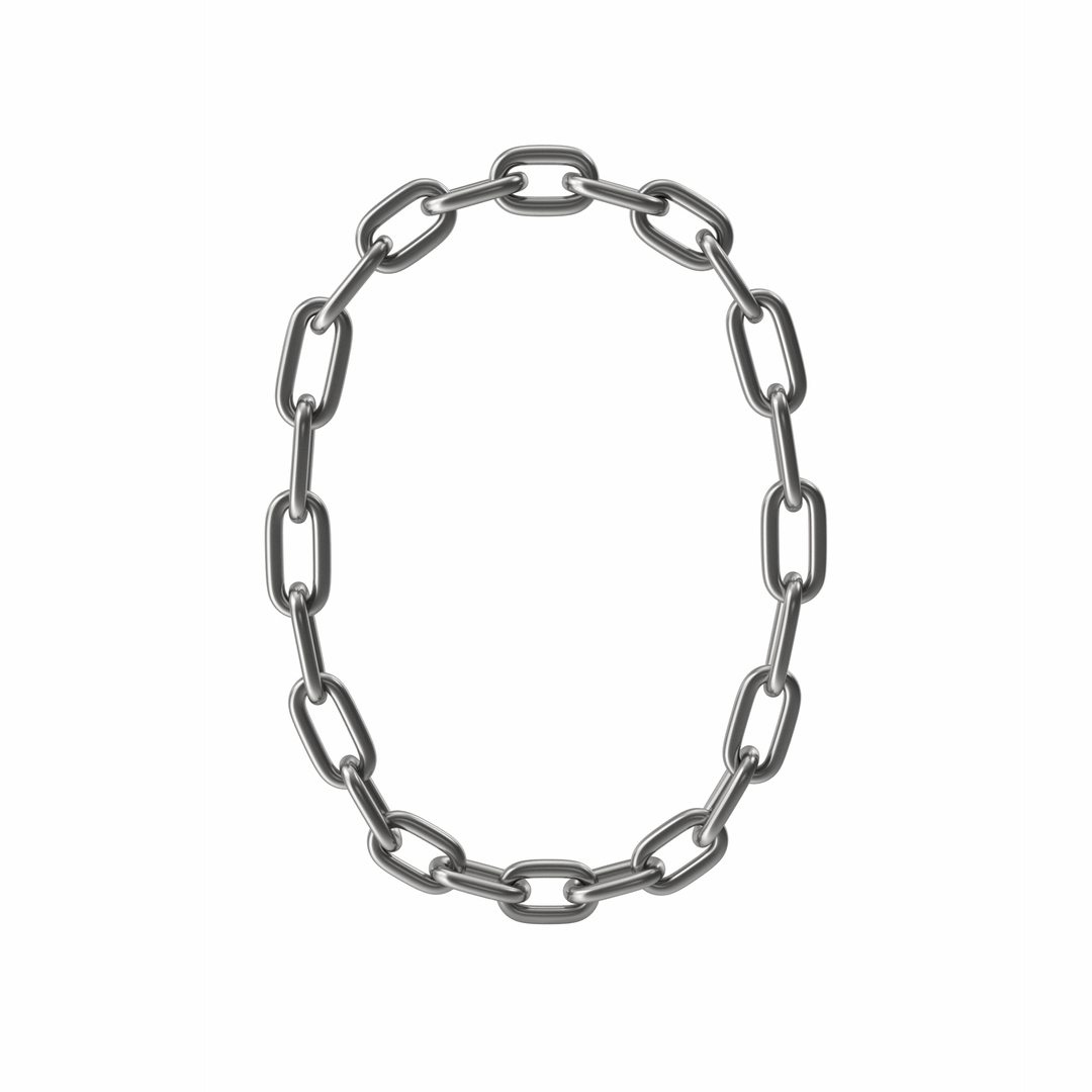 Chain Letter O 3d Model Turbosquid 2024679