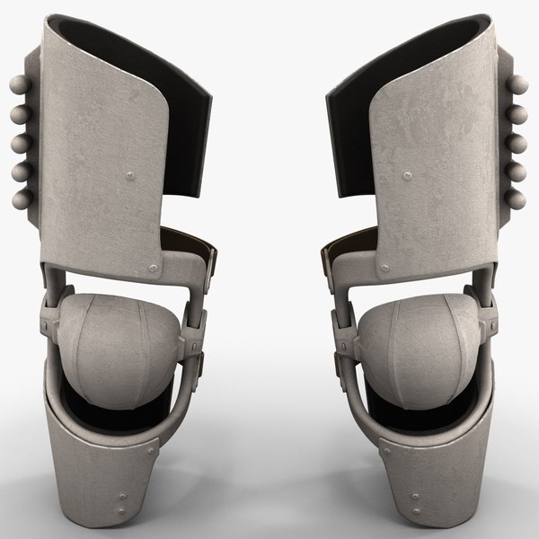 3d futuristic soldier armor knee model