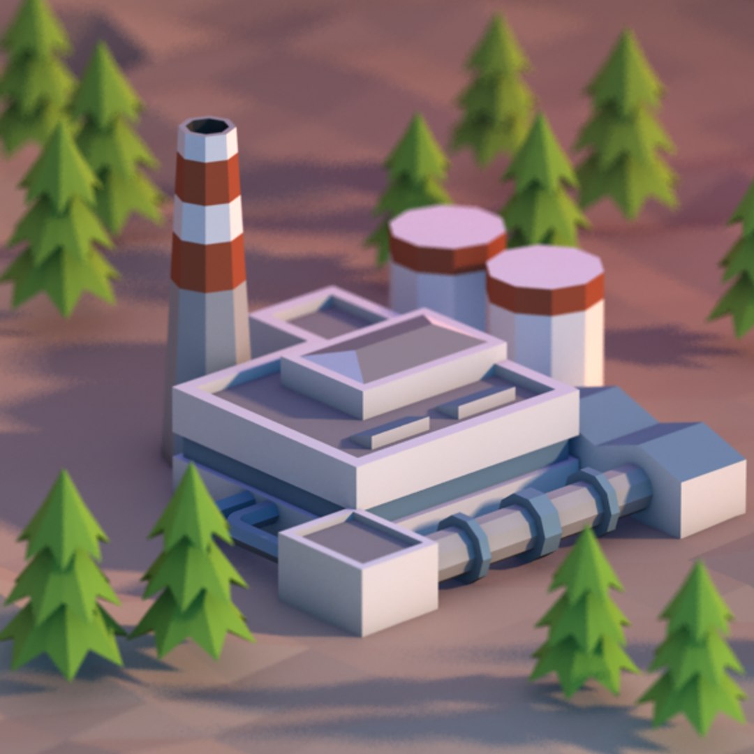 Factory Building 3d Max