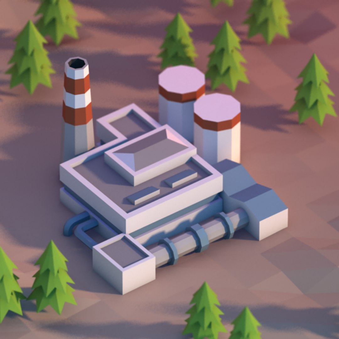 Factory Building 3d Max