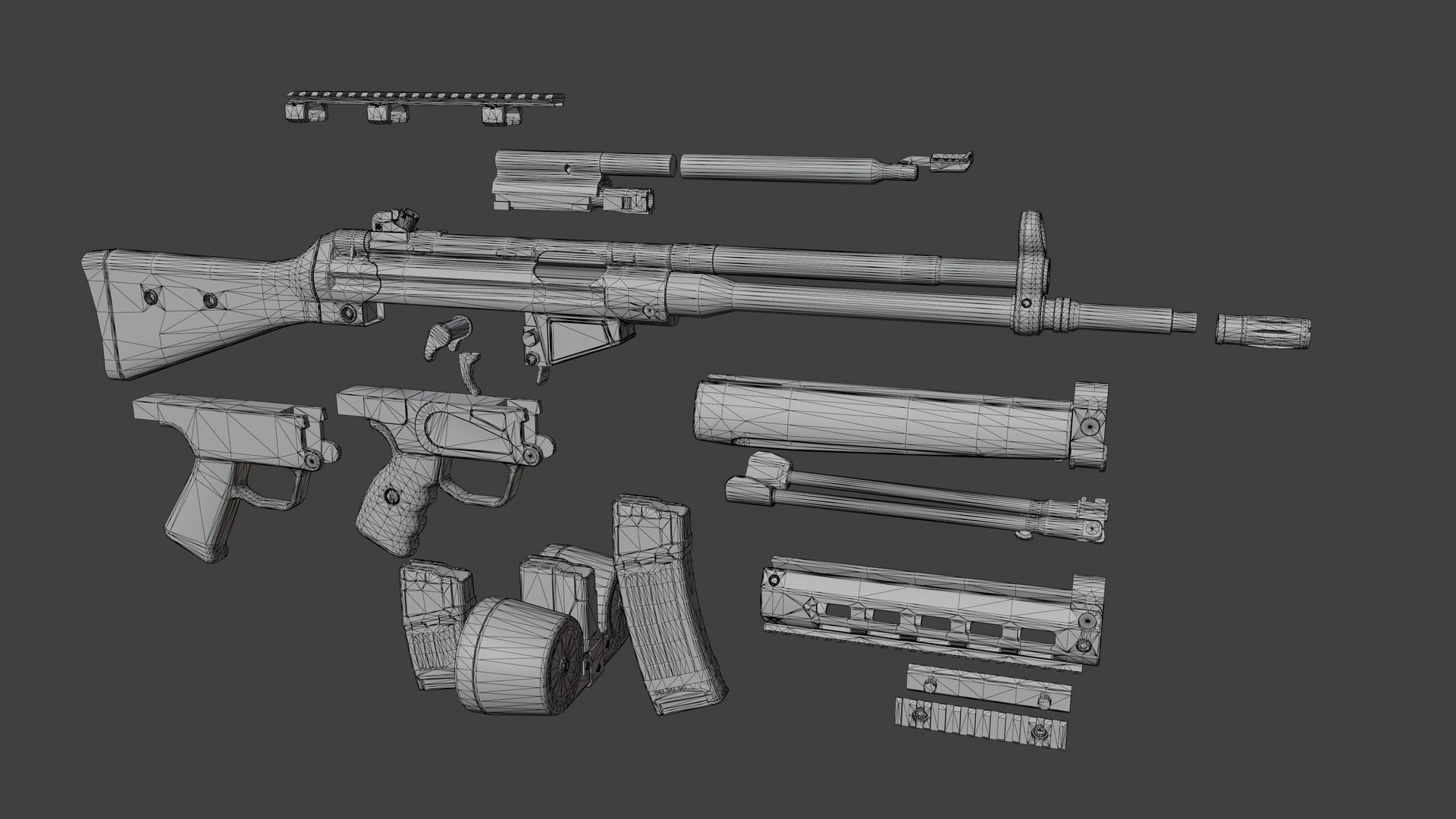 3D Model HK33 Assault Rifle - TurboSquid 2038483