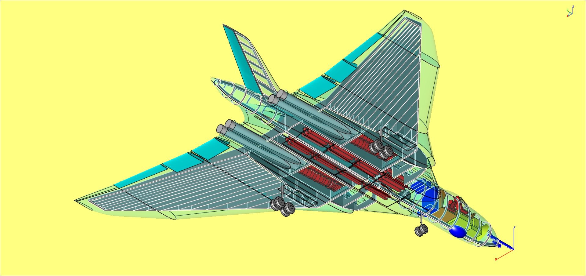 3d Avro Vulcan Solid Assembly