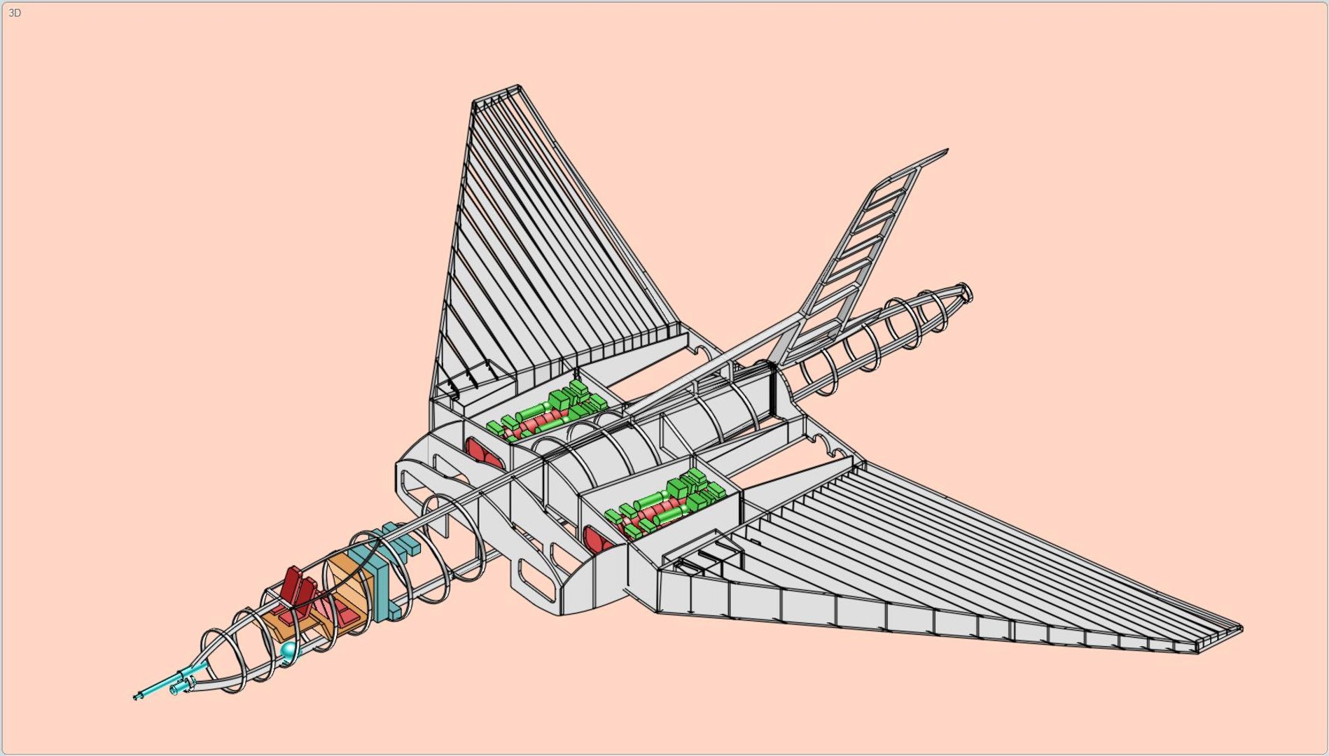 3d Avro Vulcan Solid Assembly