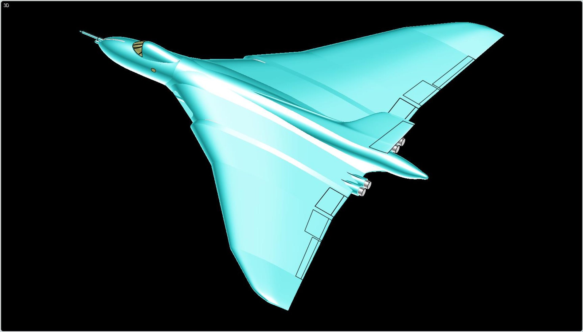 3d Avro Vulcan Solid Assembly