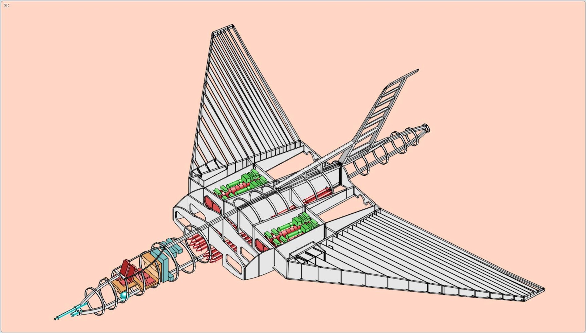 3d Avro Vulcan Solid Assembly