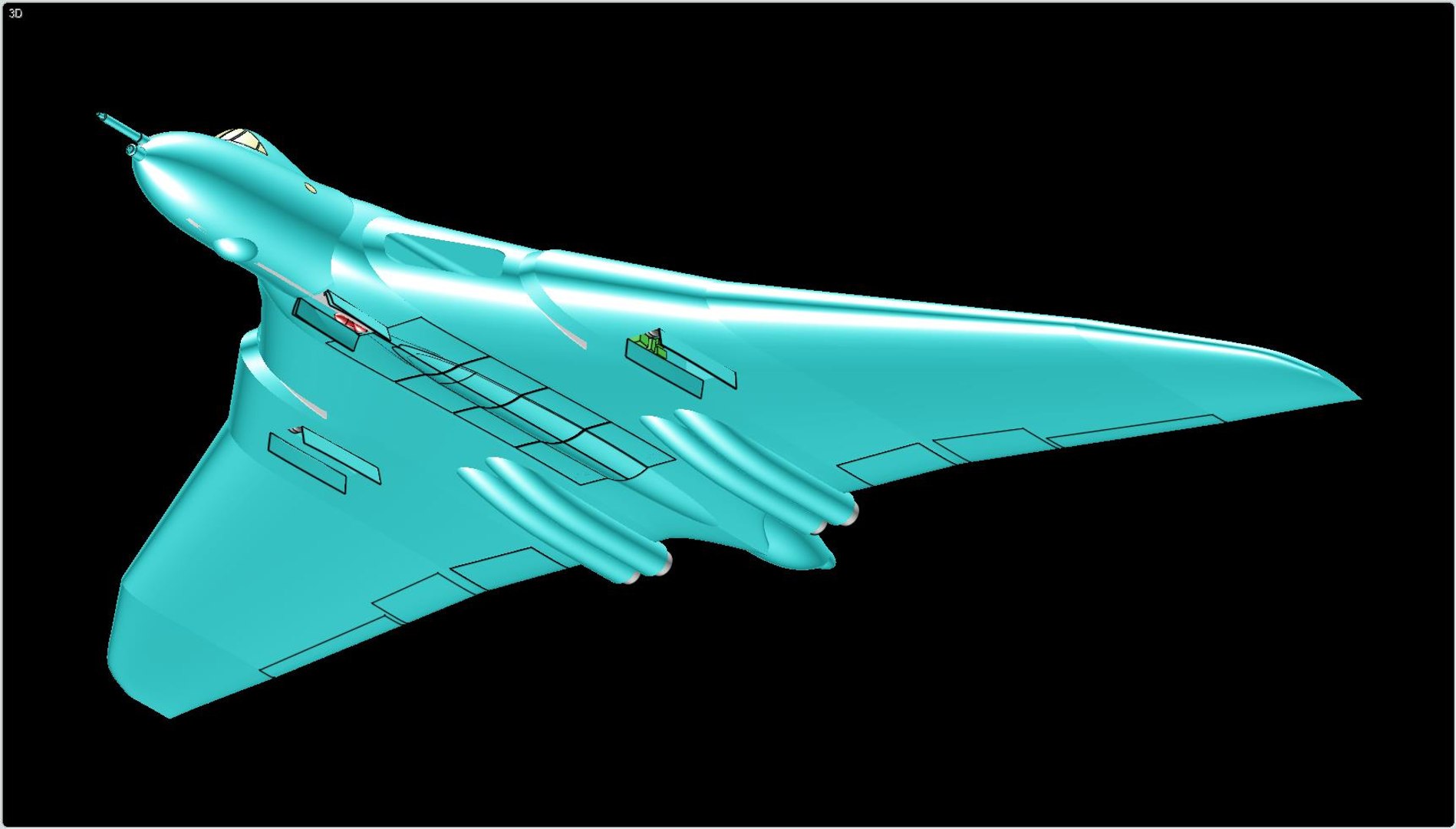 3d Avro Vulcan Solid Assembly