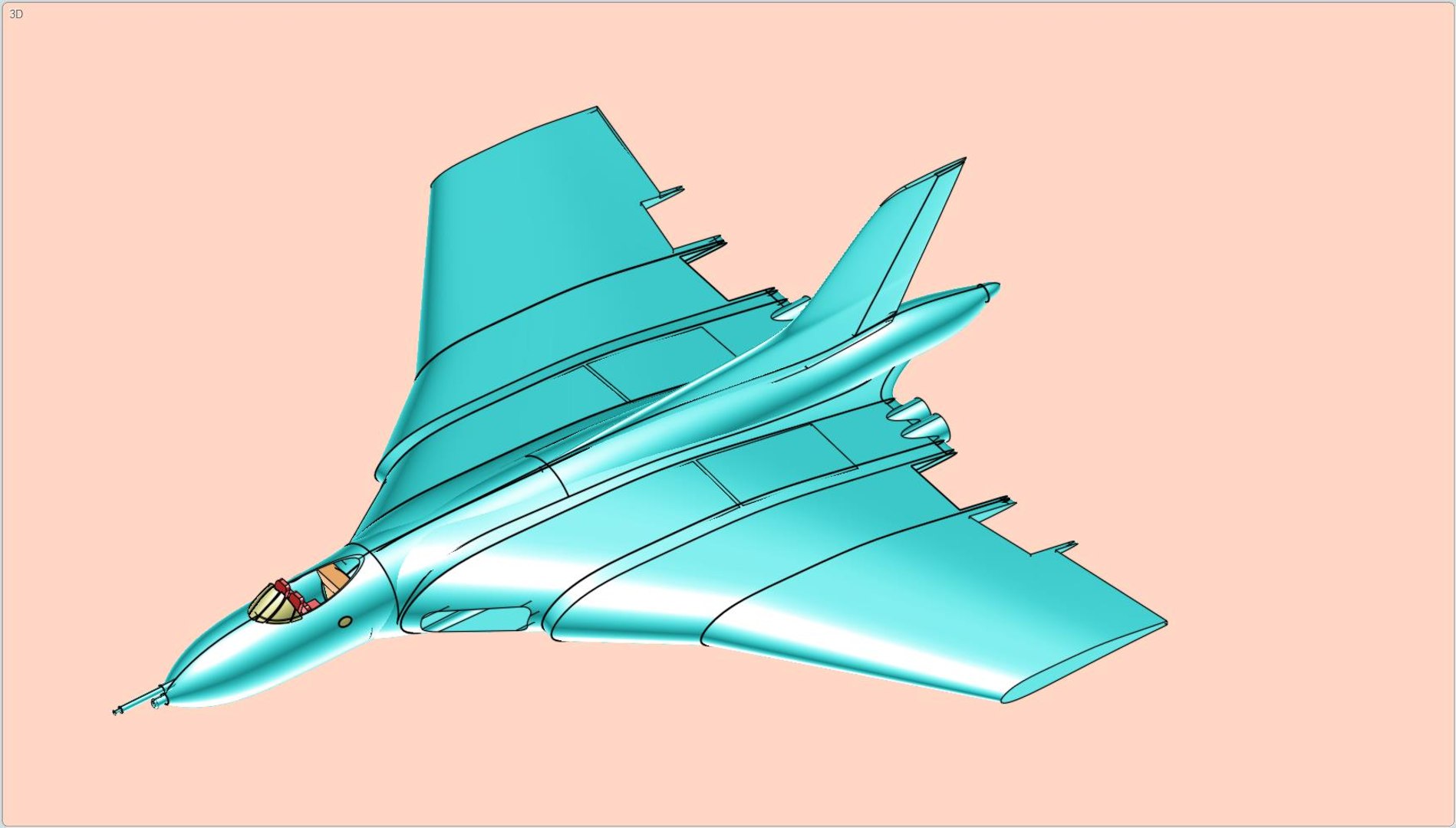 3d Avro Vulcan Solid Assembly
