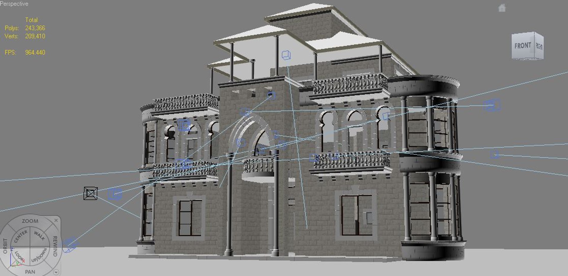 3d House Columns Architectural