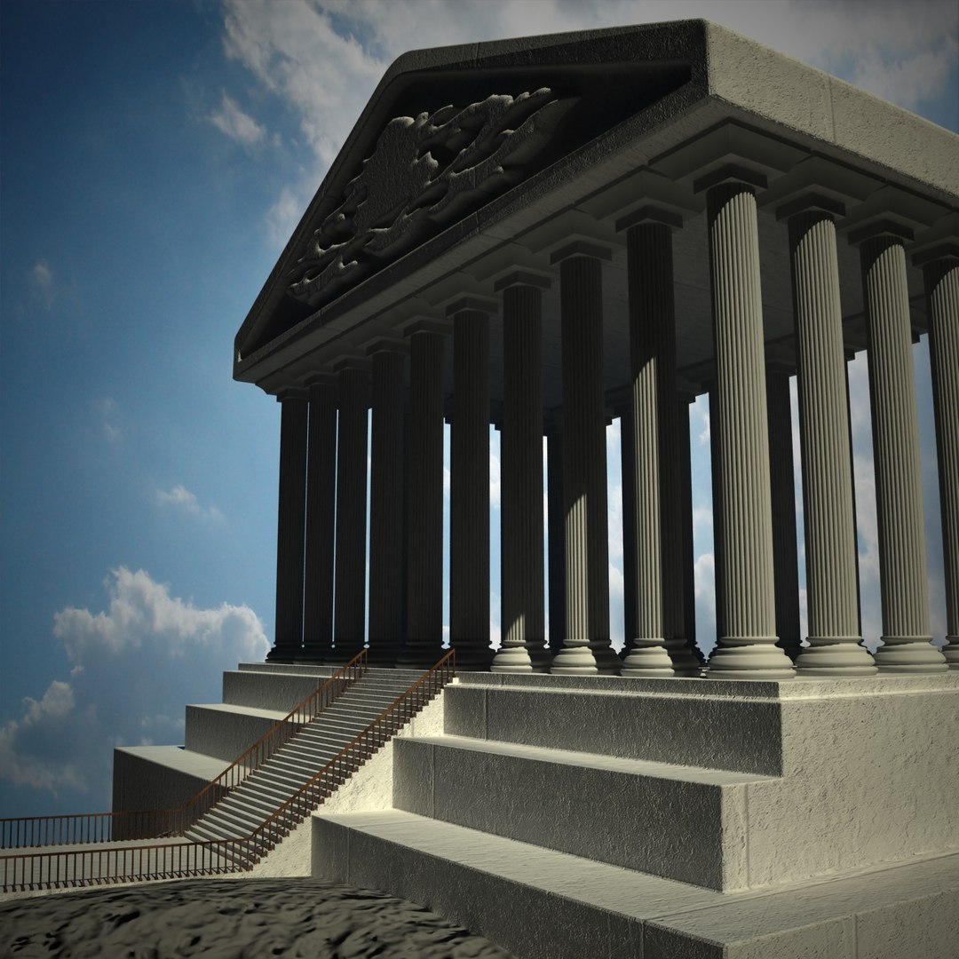 3d Historical Temple Stone Model