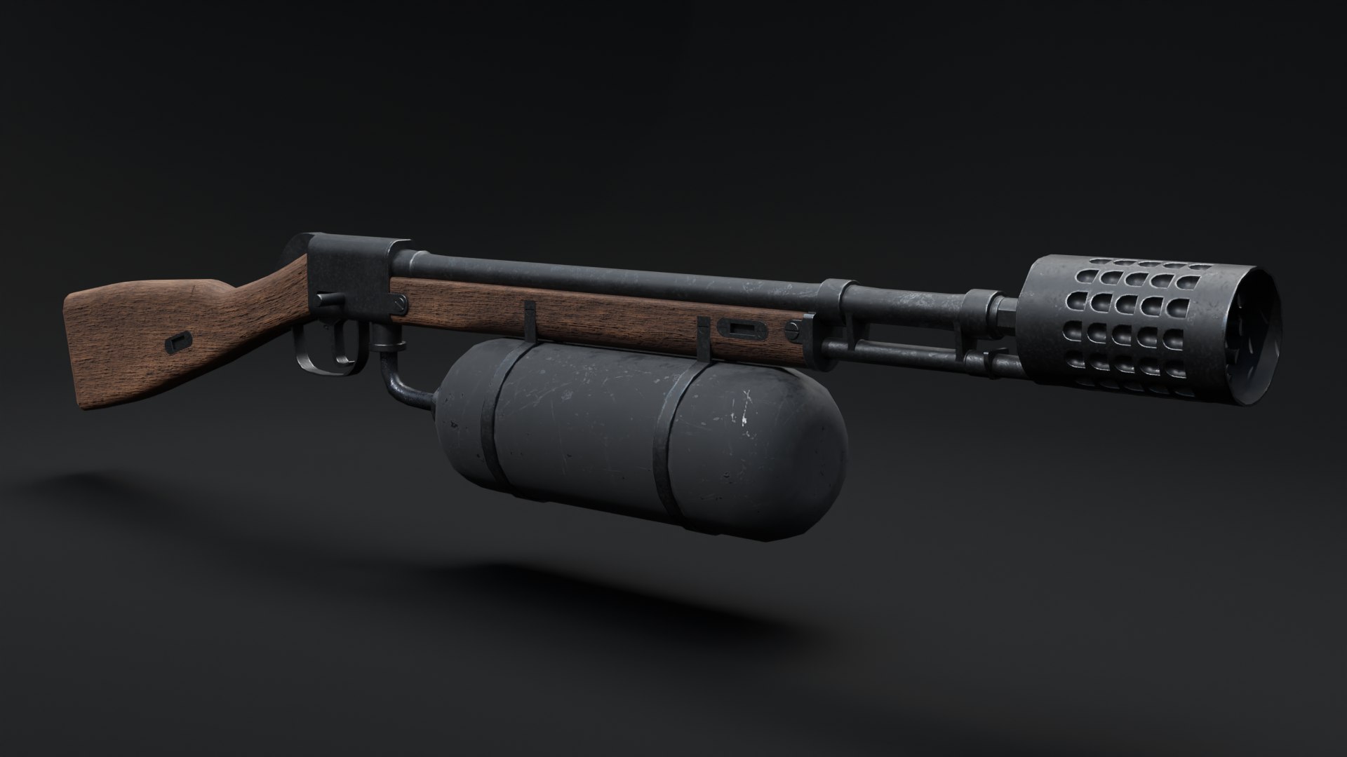 Flamethrower Low-poly Model - TurboSquid 2102228