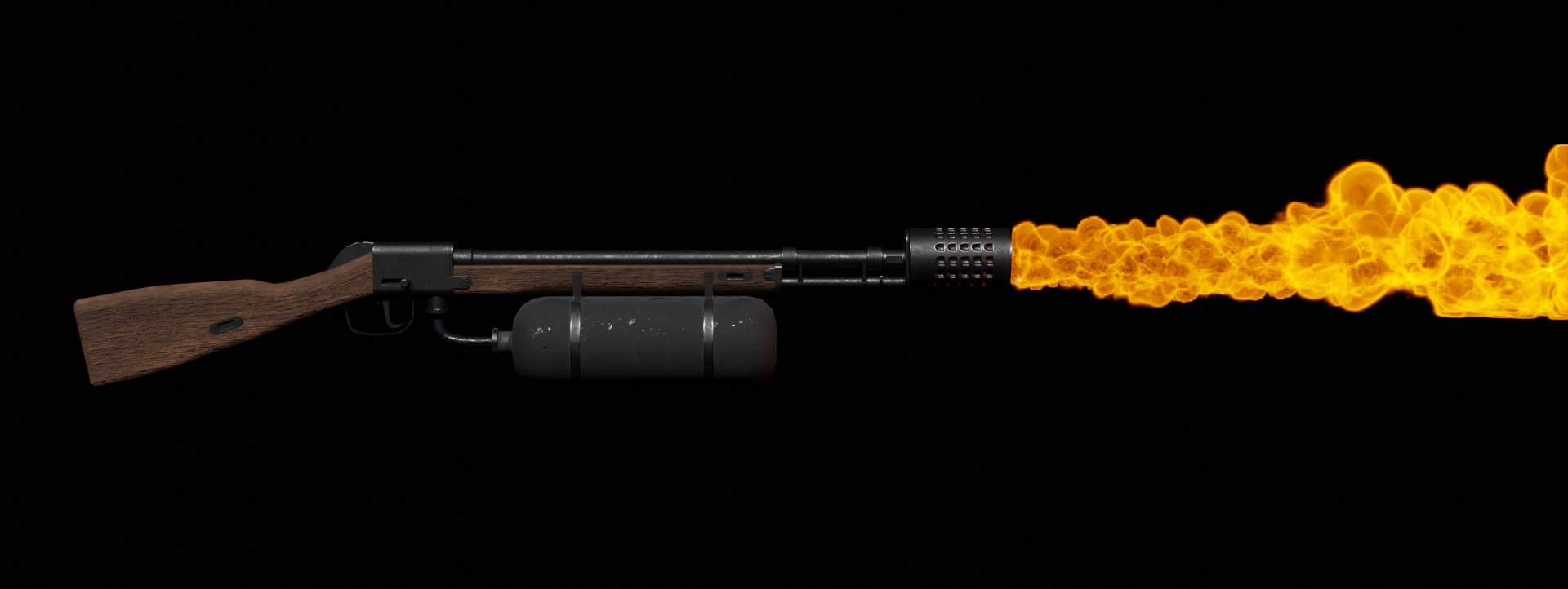 Flamethrower Low-poly Model - TurboSquid 2102228