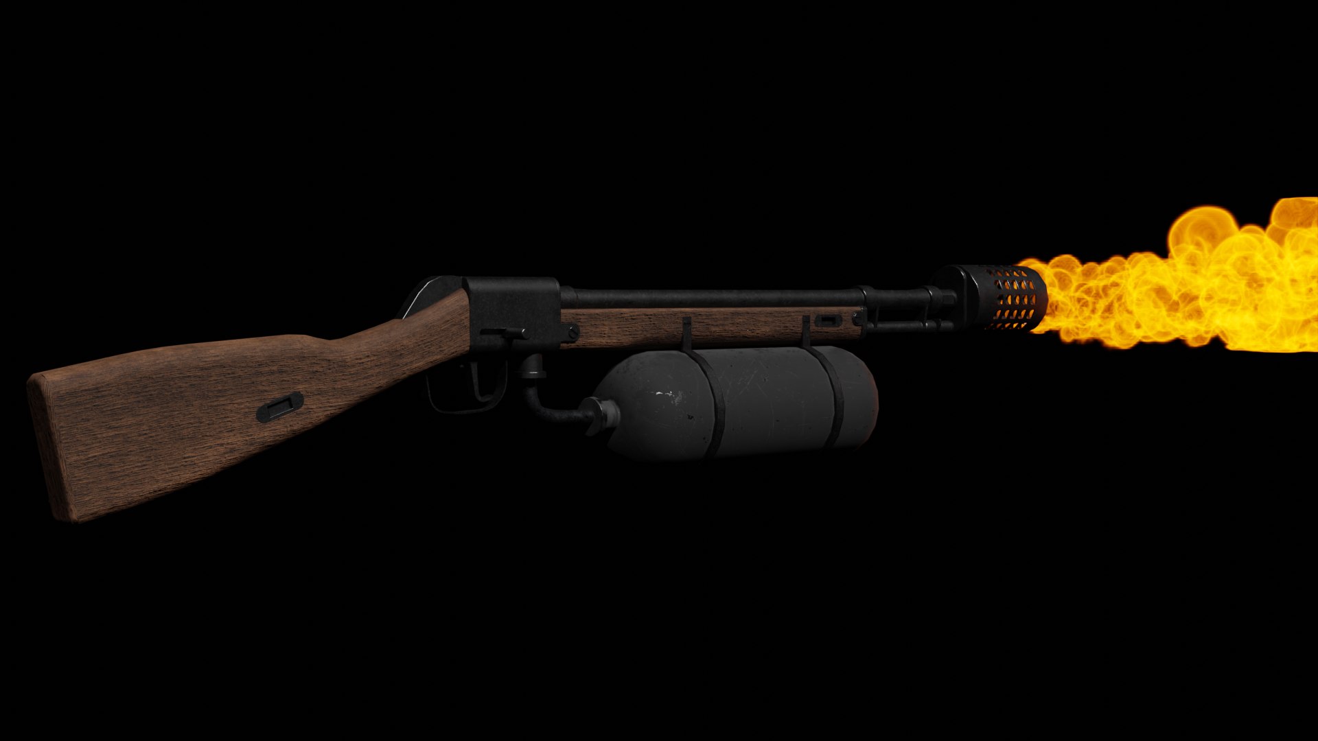 Flamethrower Low-poly Model - TurboSquid 2102228