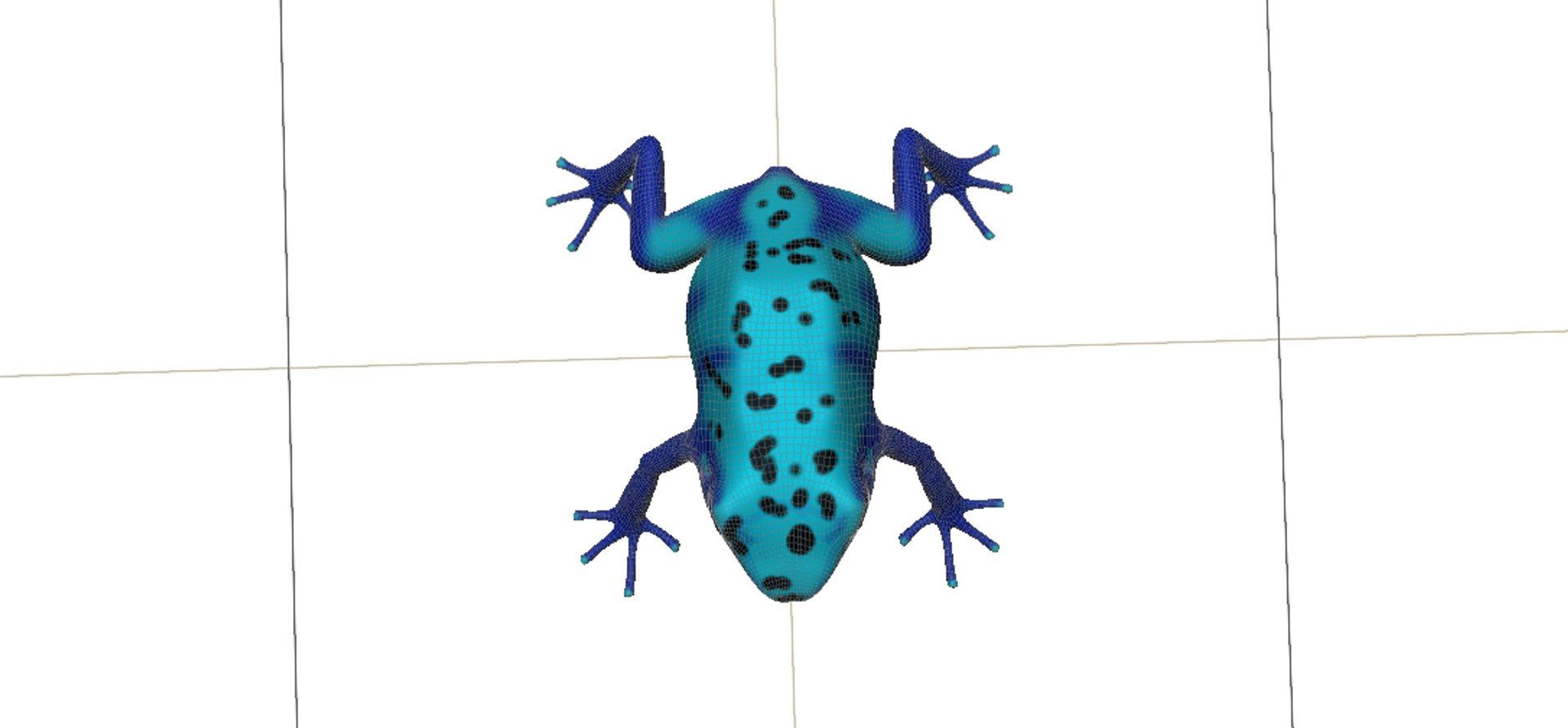 blue dart frog obj