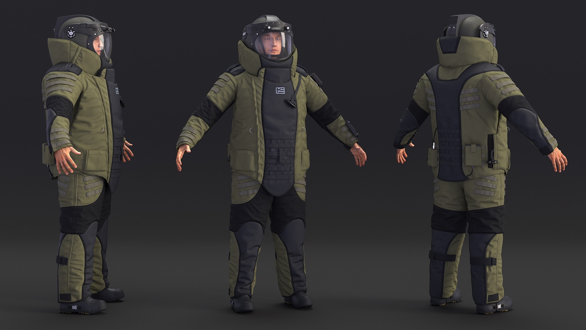 EOD 10 Bomb Suit Rigged 3D - TurboSquid 2152768