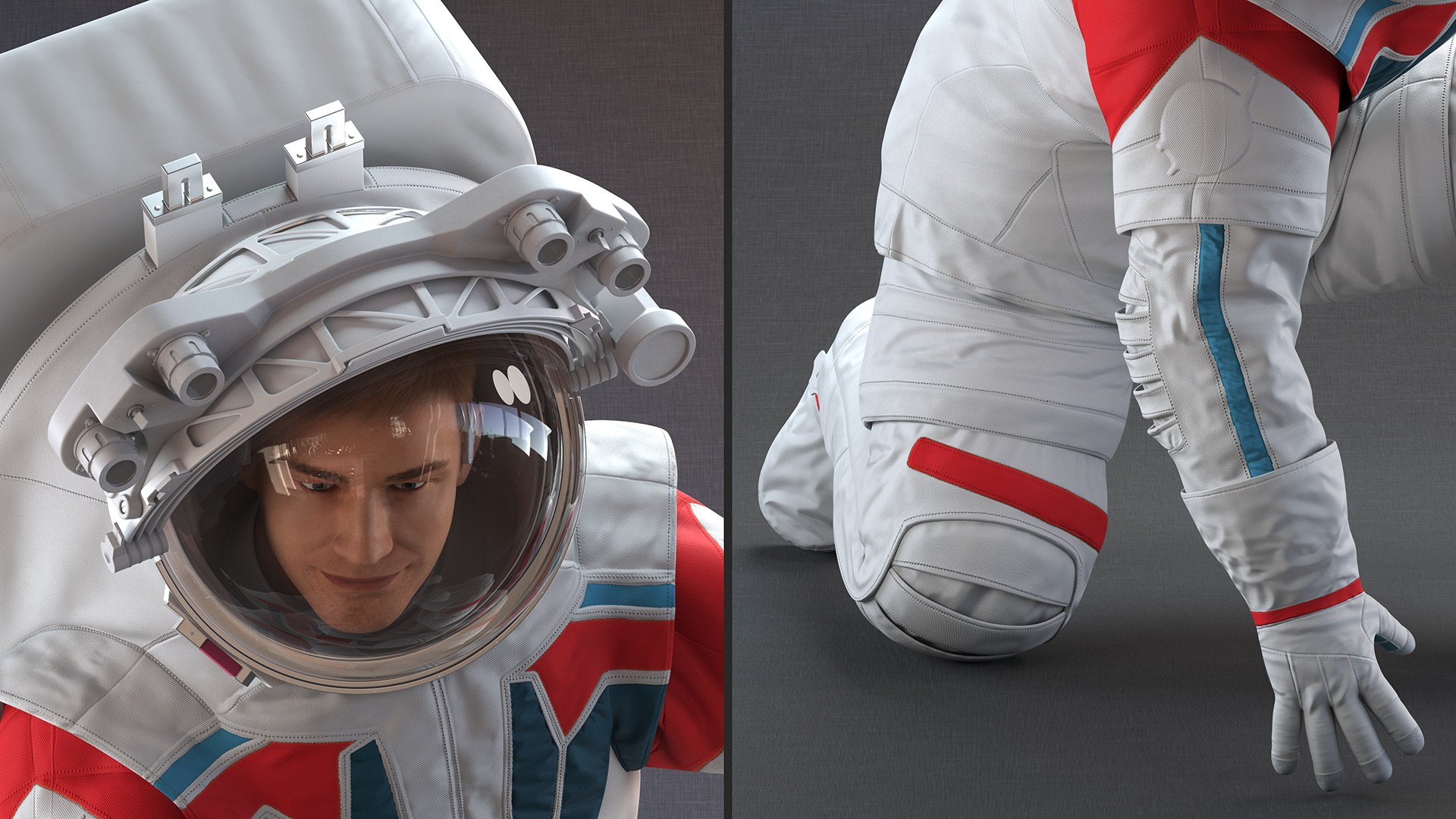 3D Next Gen Spacesuit On Astronaut Crawling Pose Fur - TurboSquid 2113675