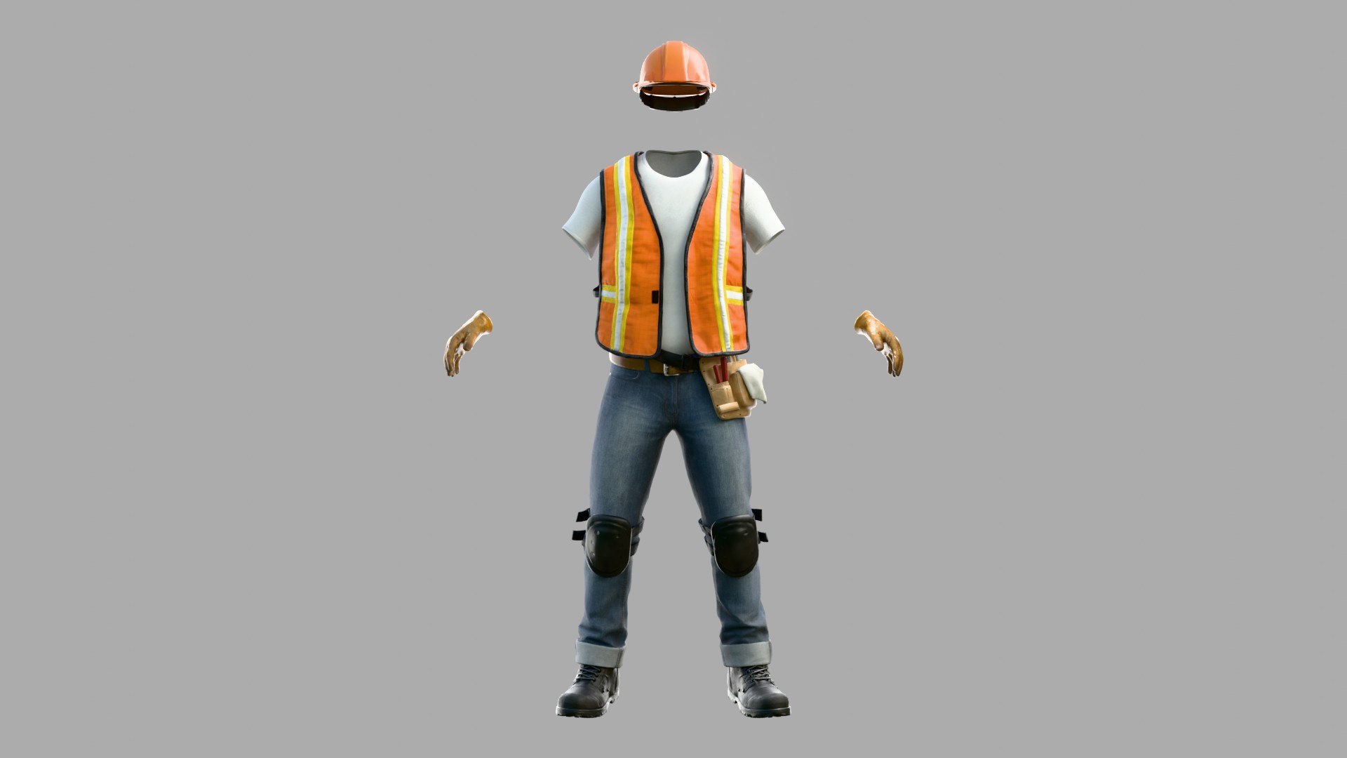 Construction Worker Outfit 1 Model - TurboSquid 2384004