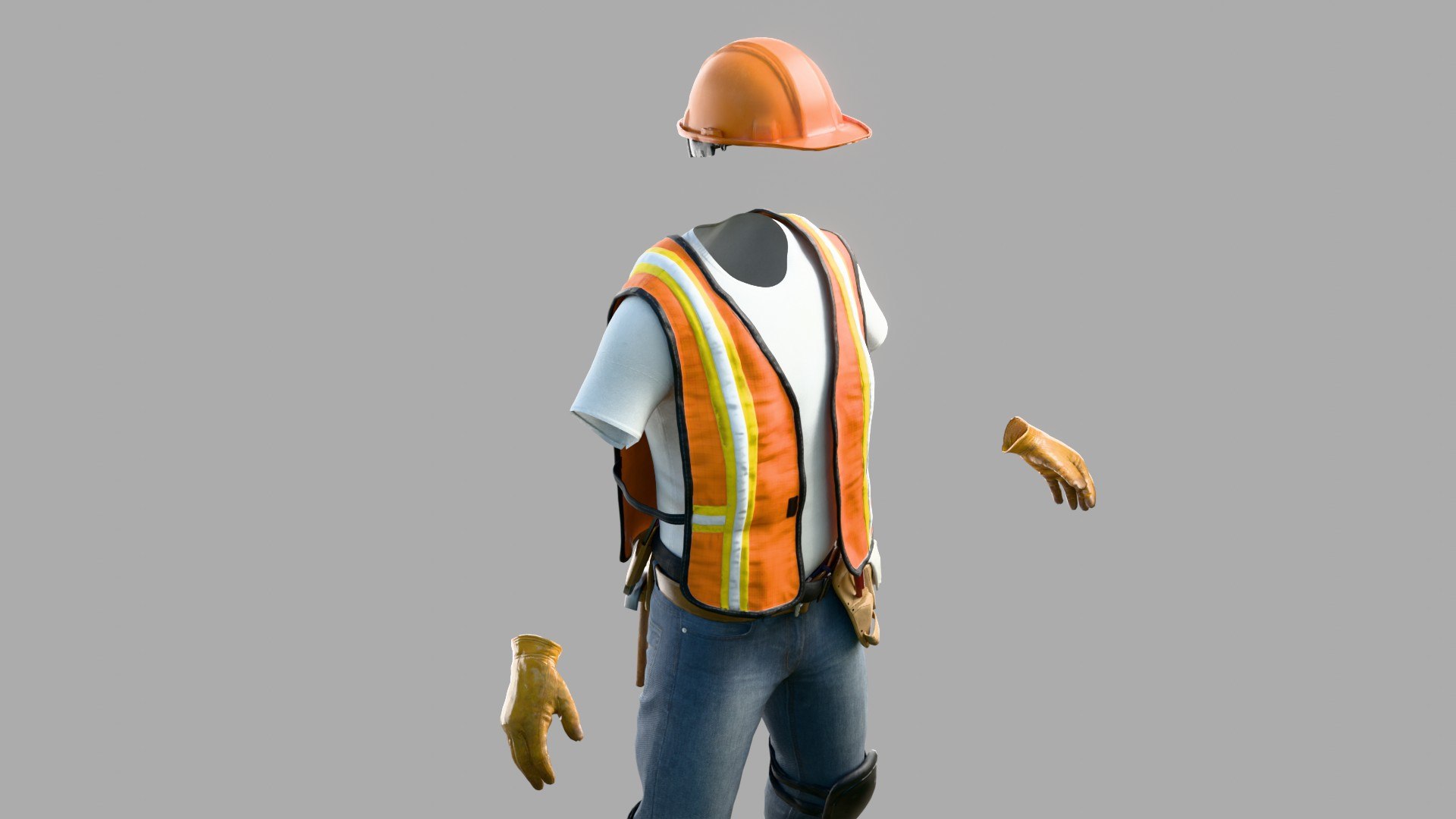 Construction Worker Outfit 1 Model - TurboSquid 2384004