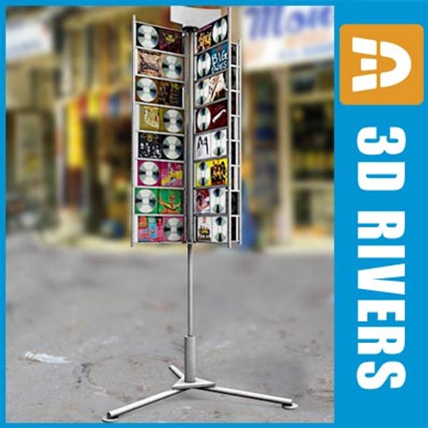 cd display rack stores 3d model