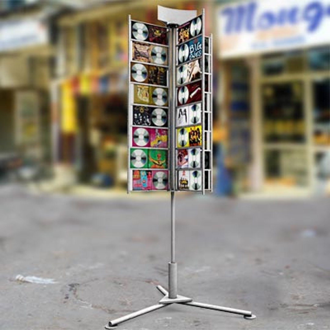 Cd Display Rack Stores 3d Model